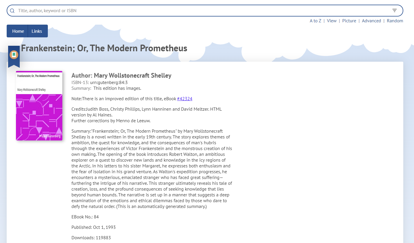 Inspiring students with Gothic classics from Project Gutenberg